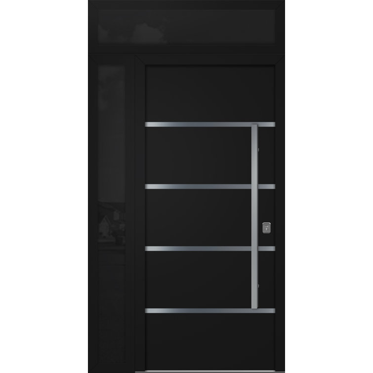 Nova Hardware Modern Exterior Entry Steel Door 36in x 80in - Inox S3 ...