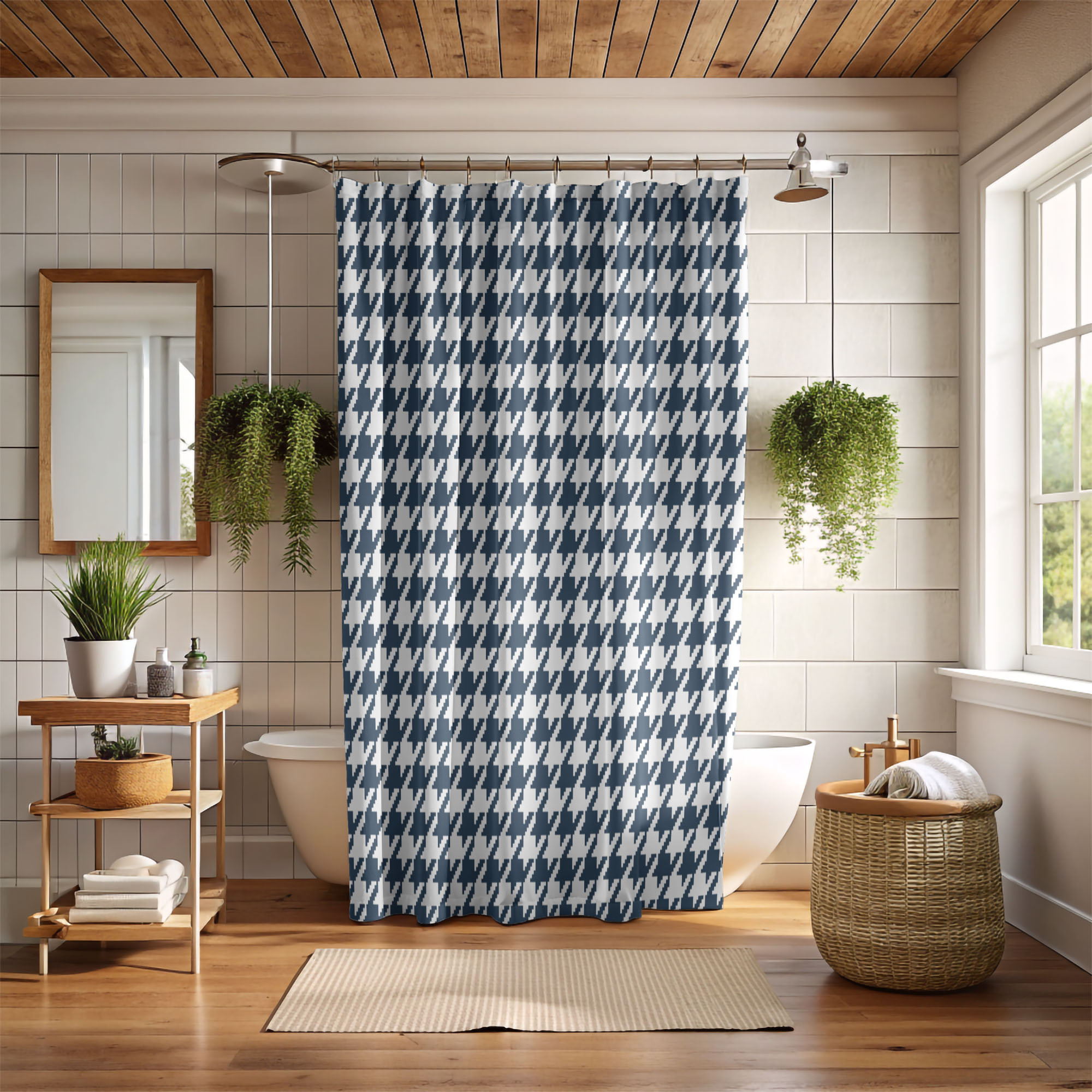 East Urban Home Night Flicker Net - Premium Shower Curtain | Wayfair