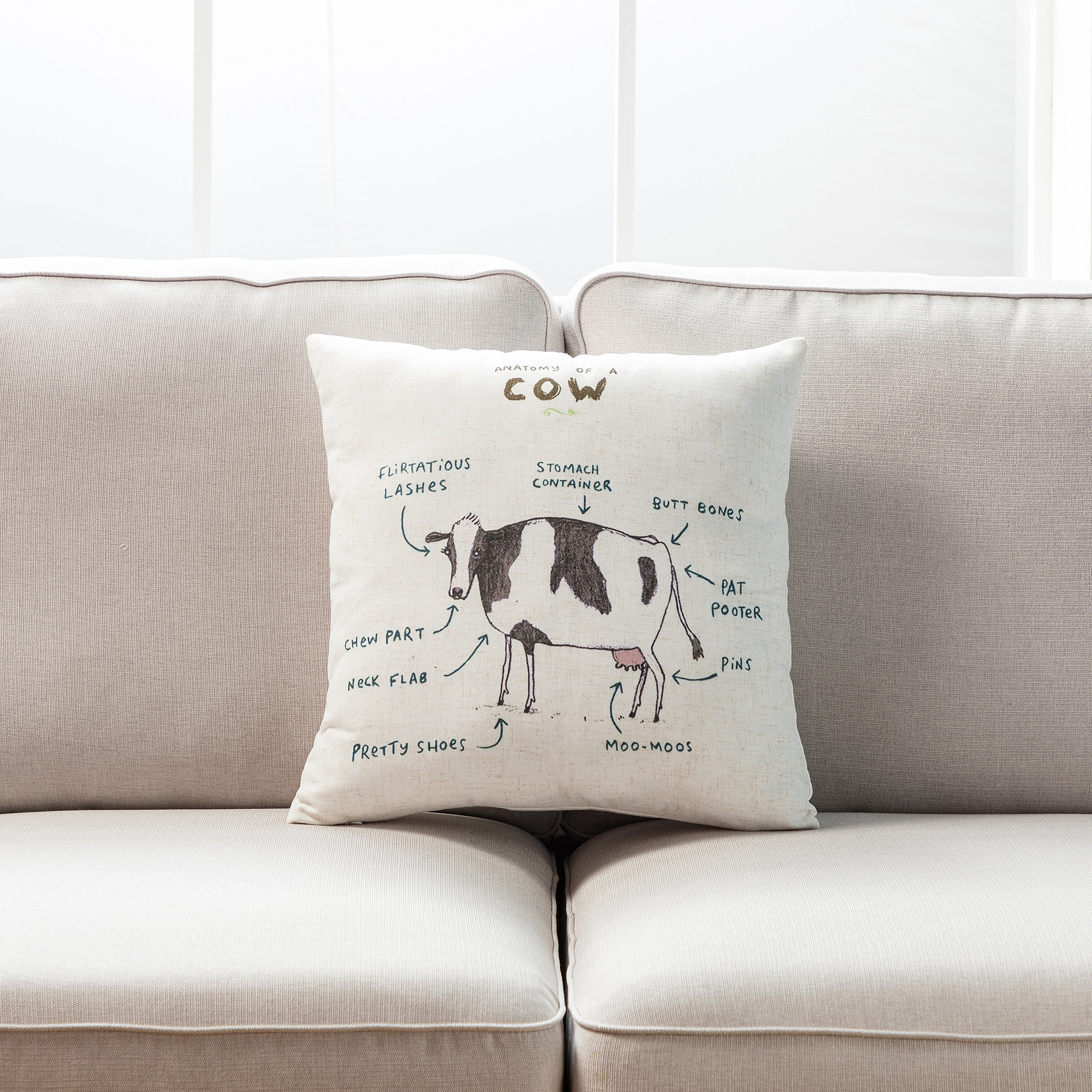 Peterborough Home Animal Animal Print Feather Linen Throw Pillow | Wayfair