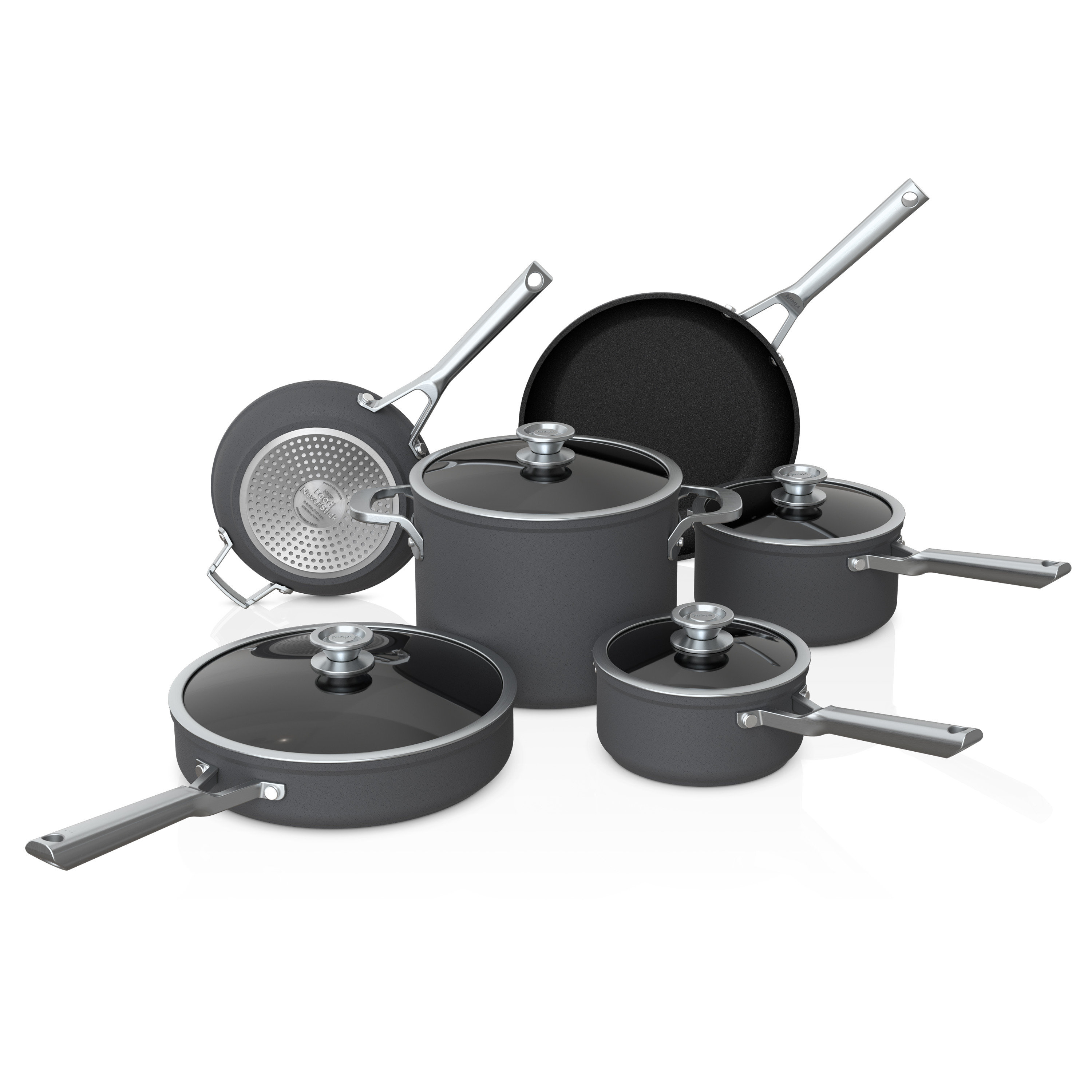 Ninja Foodi 10 Piece Aluminum Non Stick Cookware Set & Reviews | Wayfair