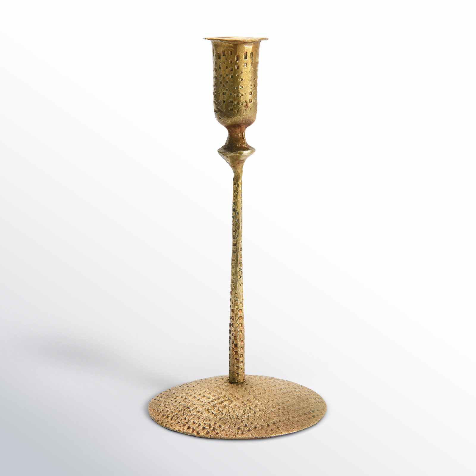 Joss & Main Jonali Hand-Forged Hammered Metal Taper Holder | Joss & Main