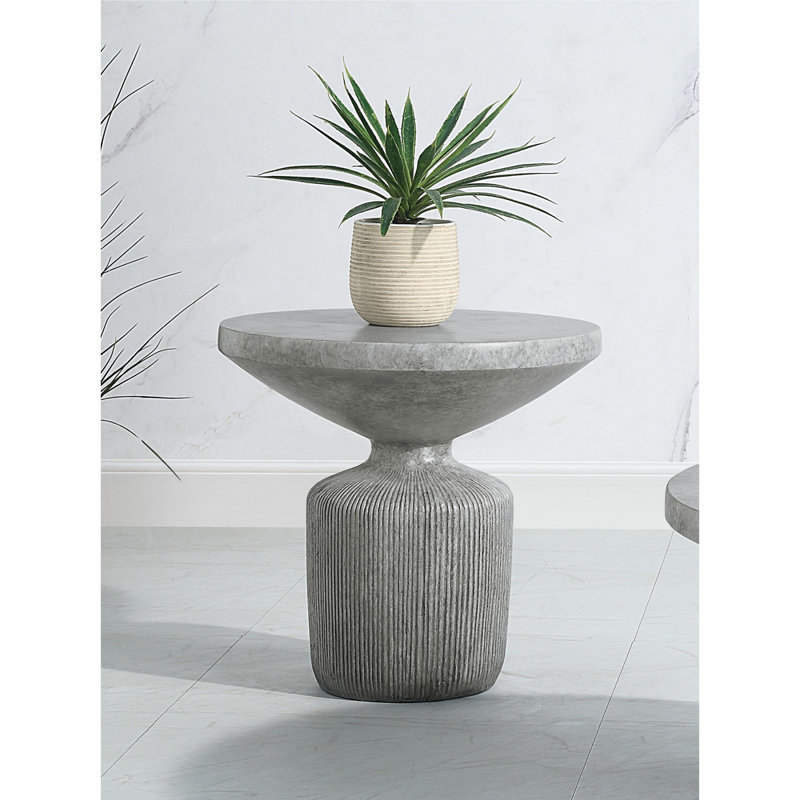 Brayden Studio® Weathered Gray Finish End Table | Wayfair