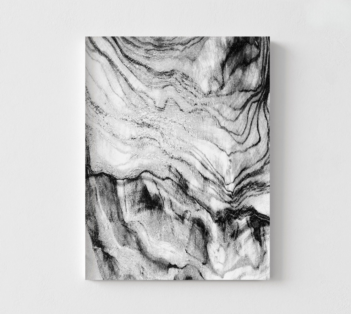 WeFrameArt Black Vain Abstract By Jamie Phillip, Framed Gray Painting ...
