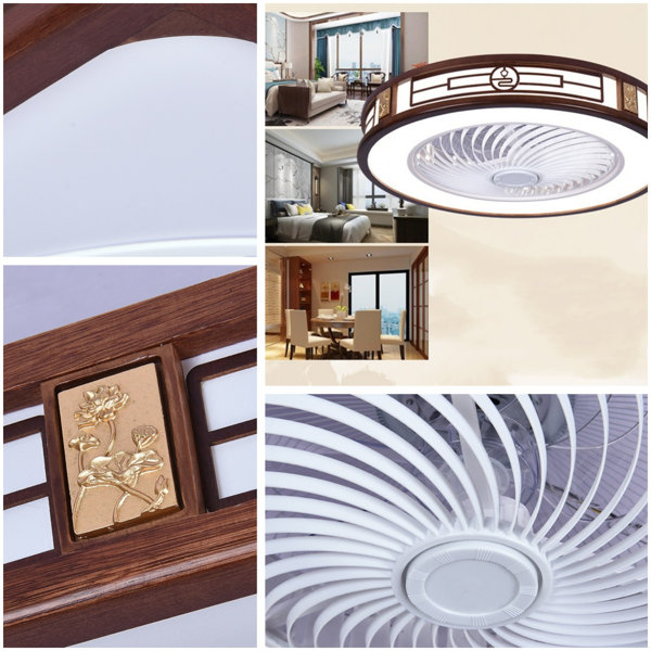 Red Barrel Studio® 22.4" Ceiling Fan with Remote Control and LED Lights ...