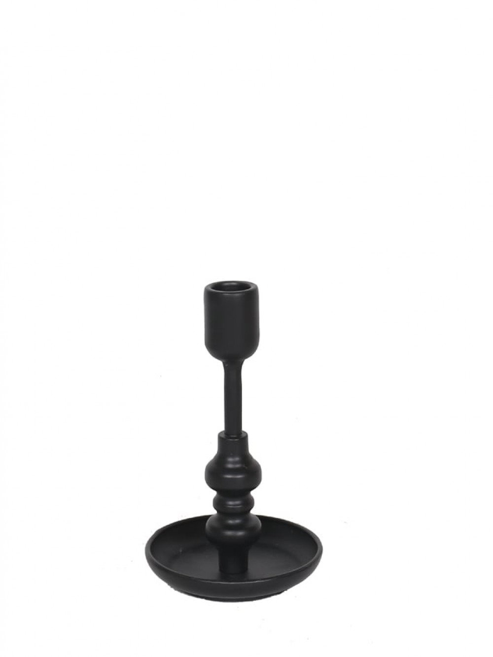 Charlton Home® Black Metal Taper Candle Holder | Wayfair