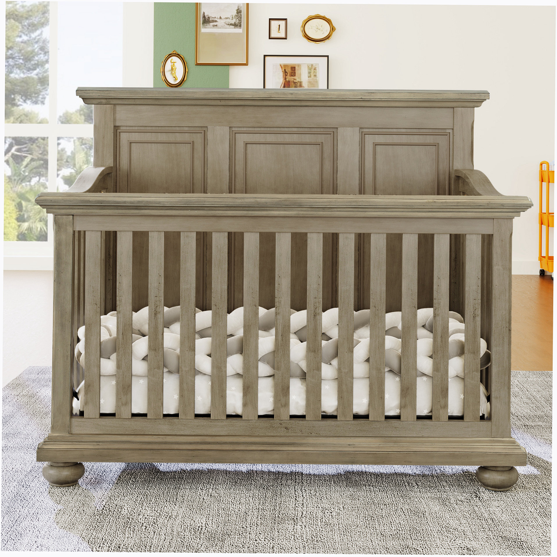 Harriet Bee Hamidullah Convertible Standarrd Nursery Crib Traditional ...
