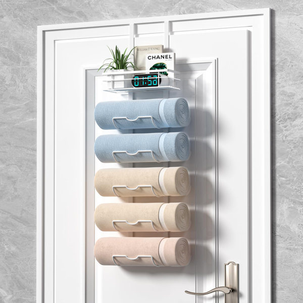 chuangyanUS 6-Tier Over The Door Towel Rack,Towel Racks For Bathroom ...