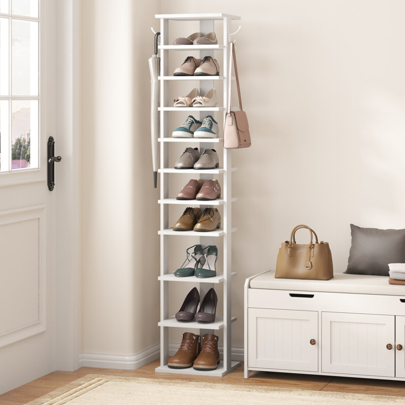 Latitude Run® 10 Tier Shoe Rack,Shoe Tower for Small Spaces & Reviews ...