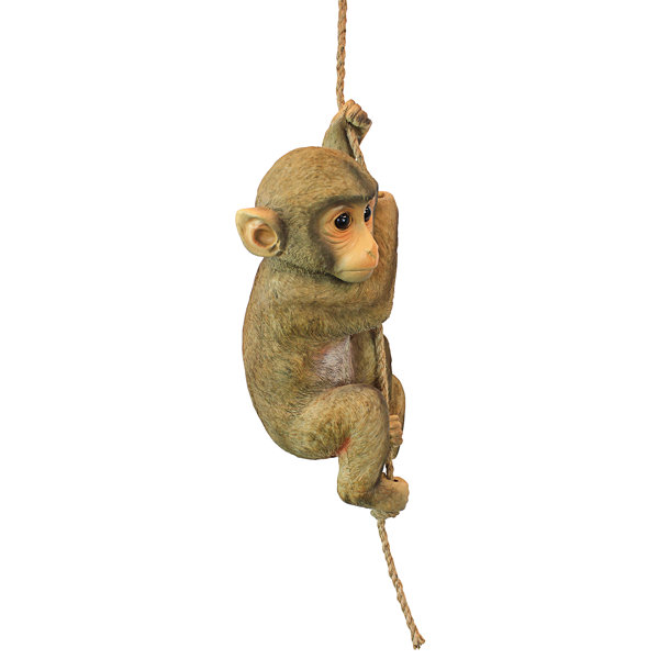 Design Toscano Chico the Chimpanzee Hanging Baby Monkey Statue ...