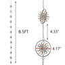 Arlmont & Co. 8.5 Feet Sun Face Rain Chain, Metal Loop Gutter Chain for ...
