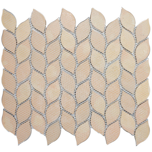 Supreme Tile Leaf 1.25" x 3" Metal Random Mosaic Wall Tile & Reviews ...