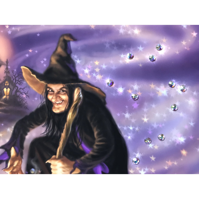 The Holiday Aisle® All Hallow's Eve Pizazz Print with Dazzling Crystals ...