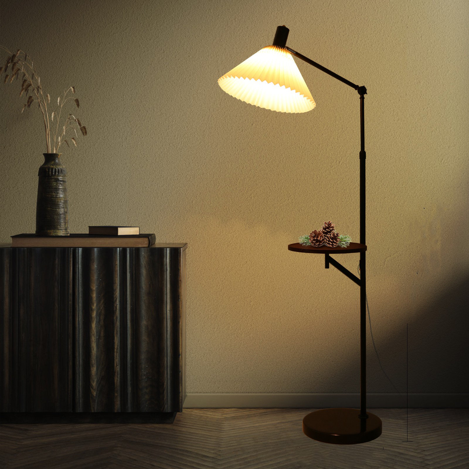 Latitude Run® Height Adjustable Swing Arm Floor Lamp - Wayfair Canada