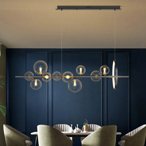 George Oliver Janal Bubi Modern Black Island Pendant Light For Kitchen ...