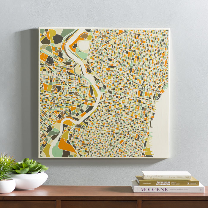 Bless international " Abstract City Map Of Philadelphia " by Jazzberry ...