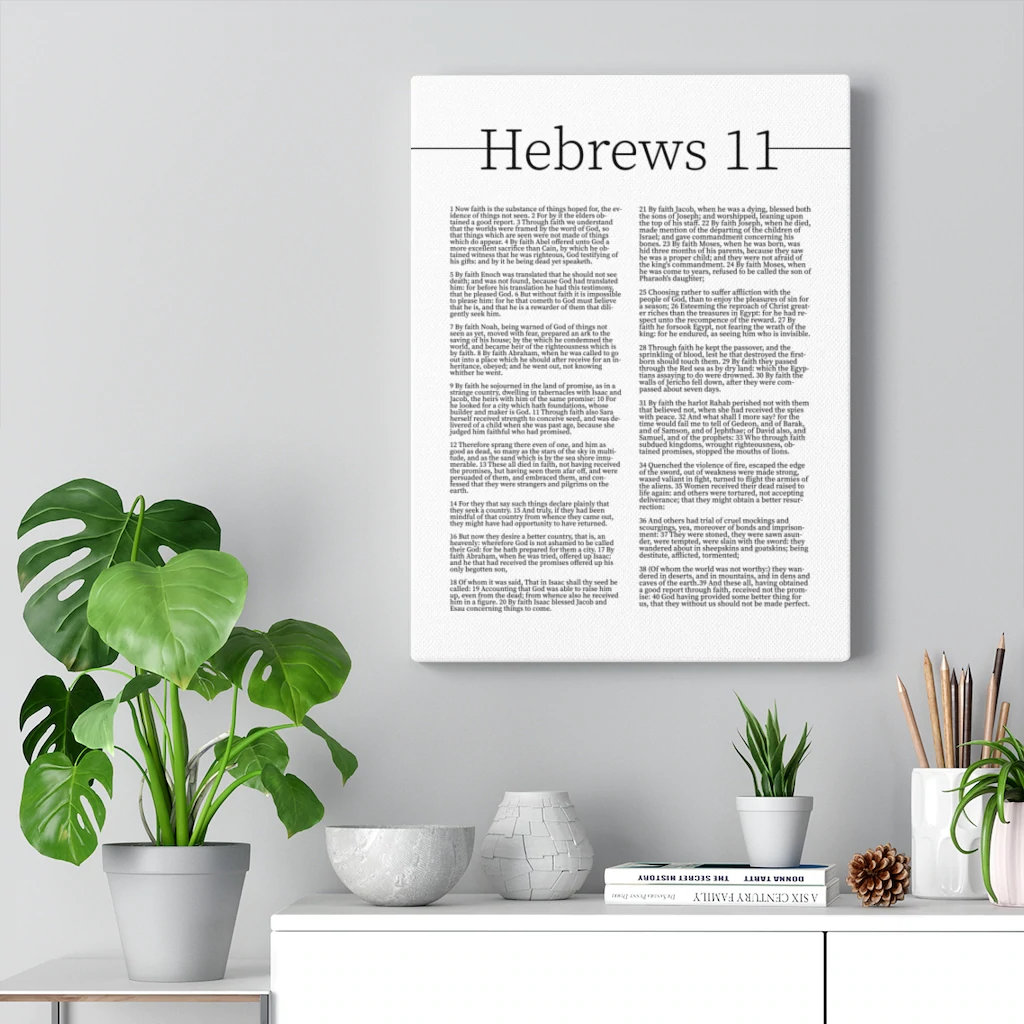 Trinx Hall of Faith Hebrews 11 Christian Wall Art Bible Verse Print ...