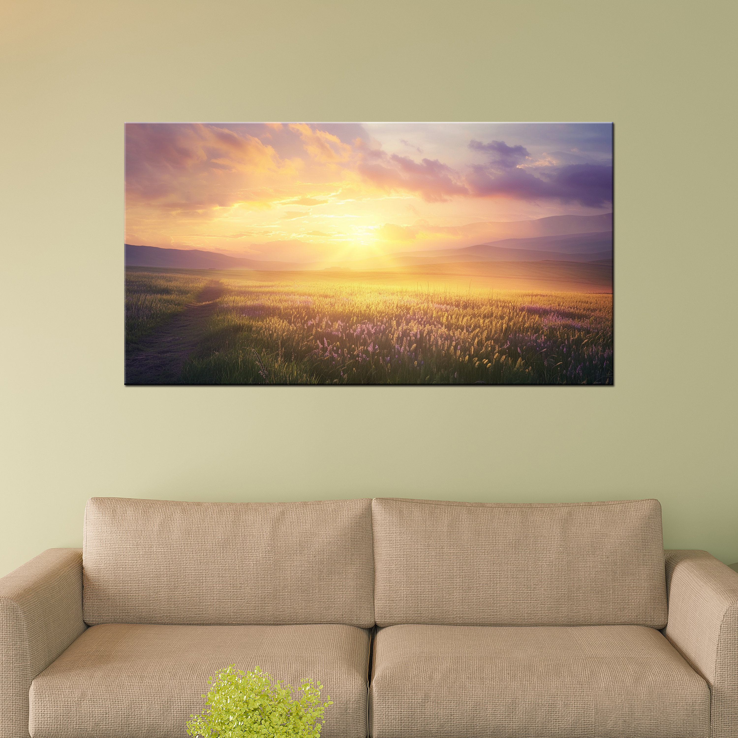 Ebern Designs Fields of Light: Golden Sunset Over the Wilderness ...