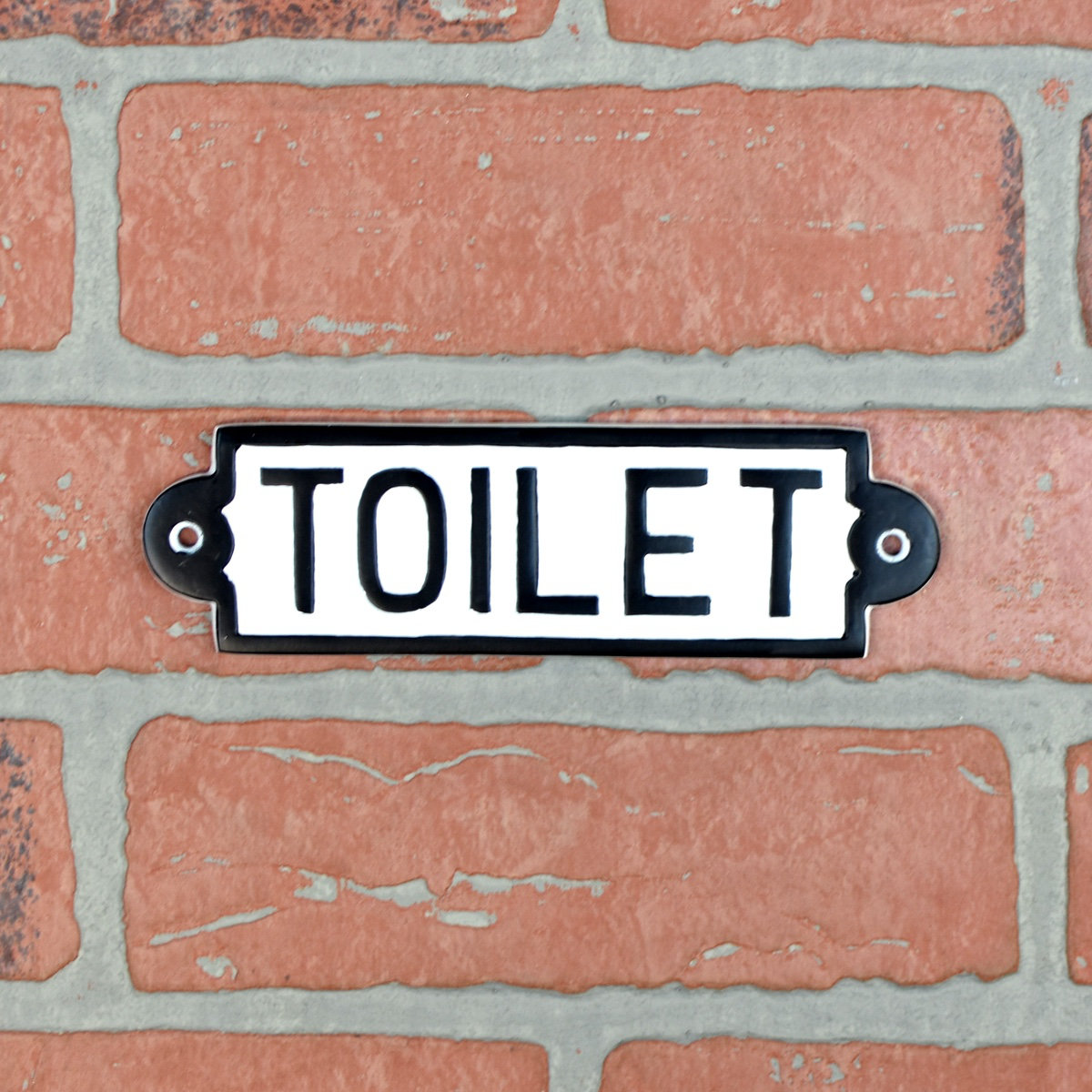 Trinx White Toilet Door Sign Metal Business Bar Restroom Wall Plaque ...