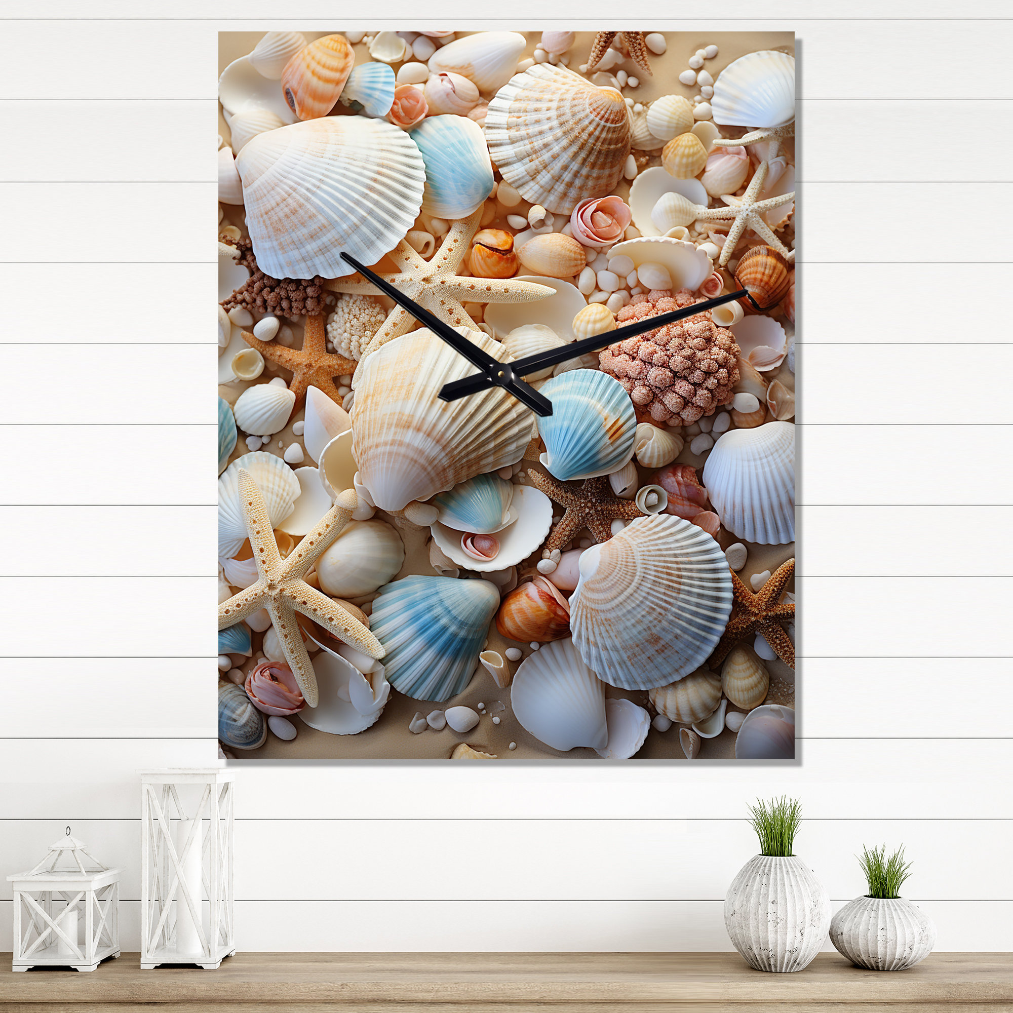 Design Art Beach Photo Seashell Beauty I - Animals Wall Clocks | Wayfair