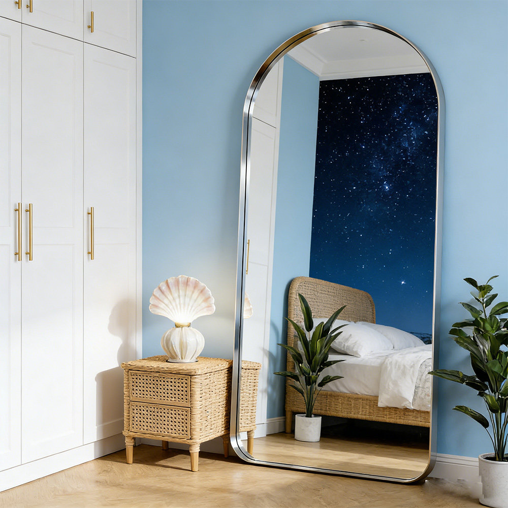 Latitude Run® Full Length Mirror, Large Arched Floor Mirror Full Length ...
