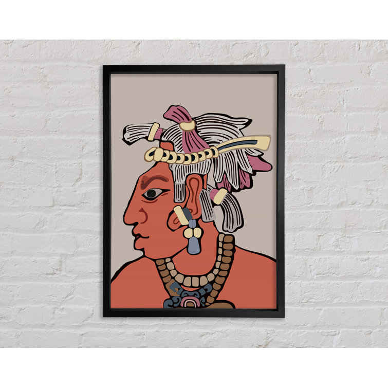 Bright Star Mayan Warrior - Single Picture Frame Art Prints on Canvas ...