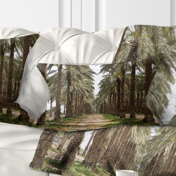 Design Art Date Palm Plantation Photography - Forest Printed Throw ...