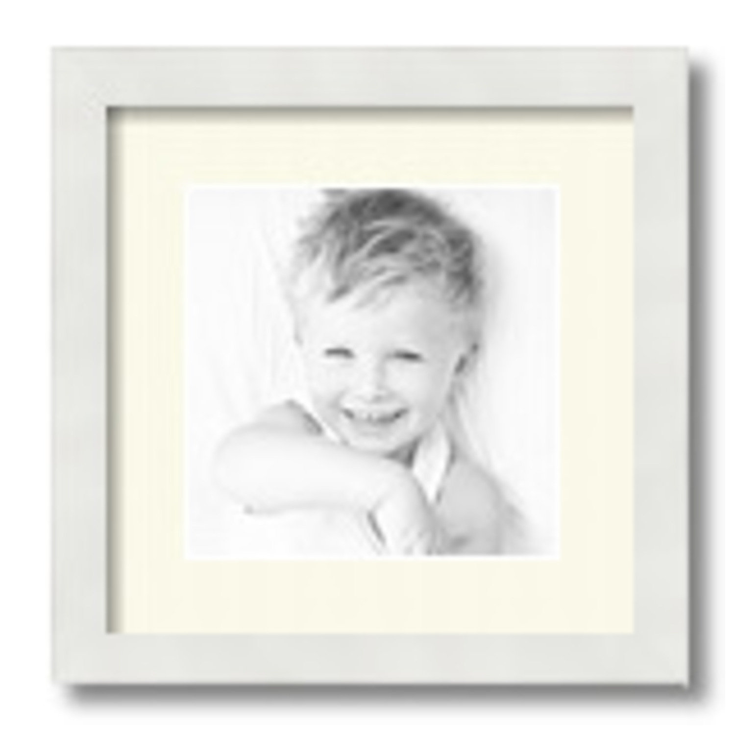 Latitude Run® 8" X 8" Inch Satin White Frame Picture Frame With 2 Inch ...