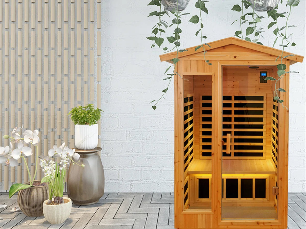Creationstry 2 - Person FAR Infrared Sauna with Remote Control | Wayfair