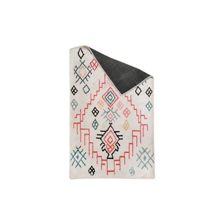 Gracie Oaks Arrighetto White/Pink/Green Rug | Wayfair.co.uk