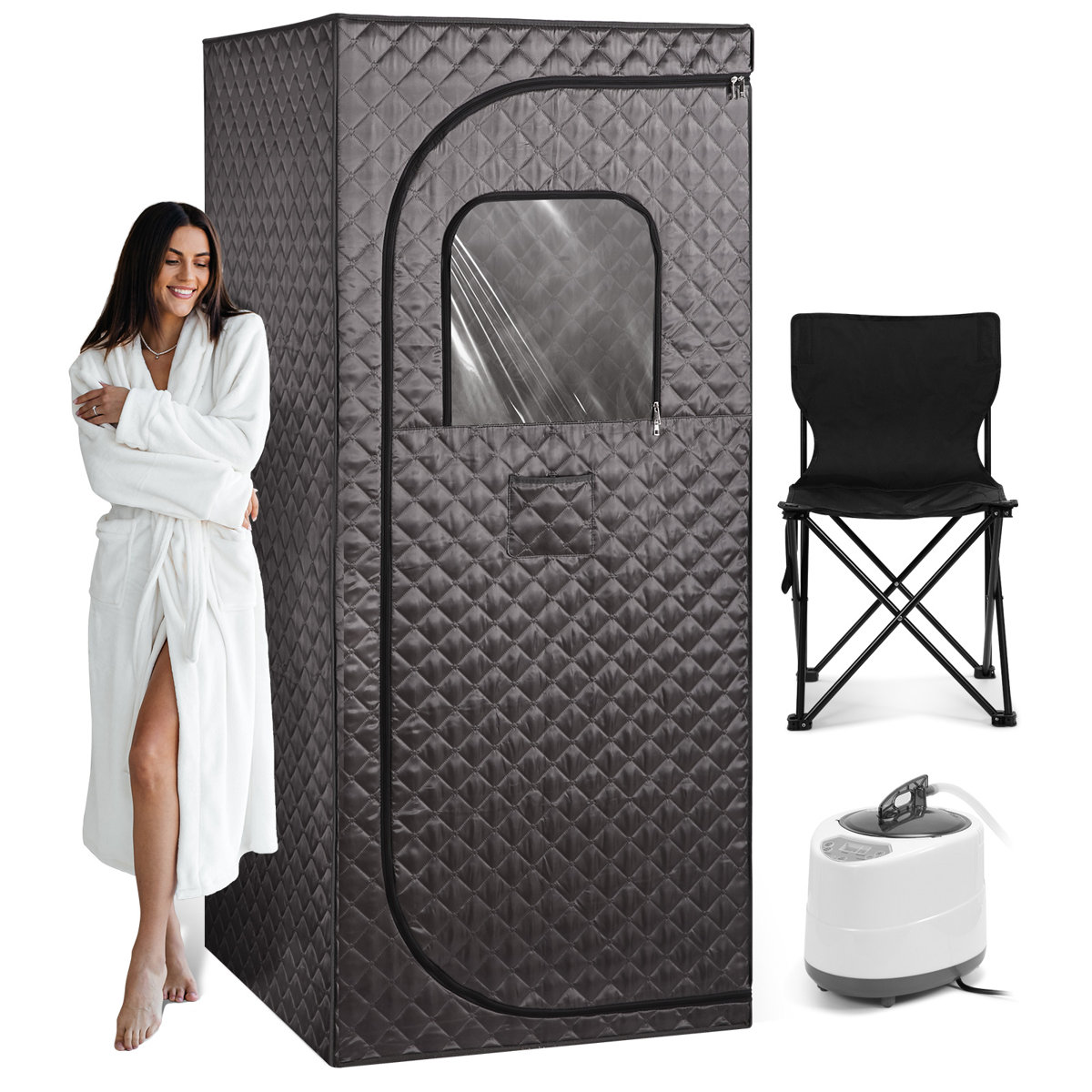 MARNUR Full Size Sauna, Portable Steam Saunas Tent For Home Spa ...