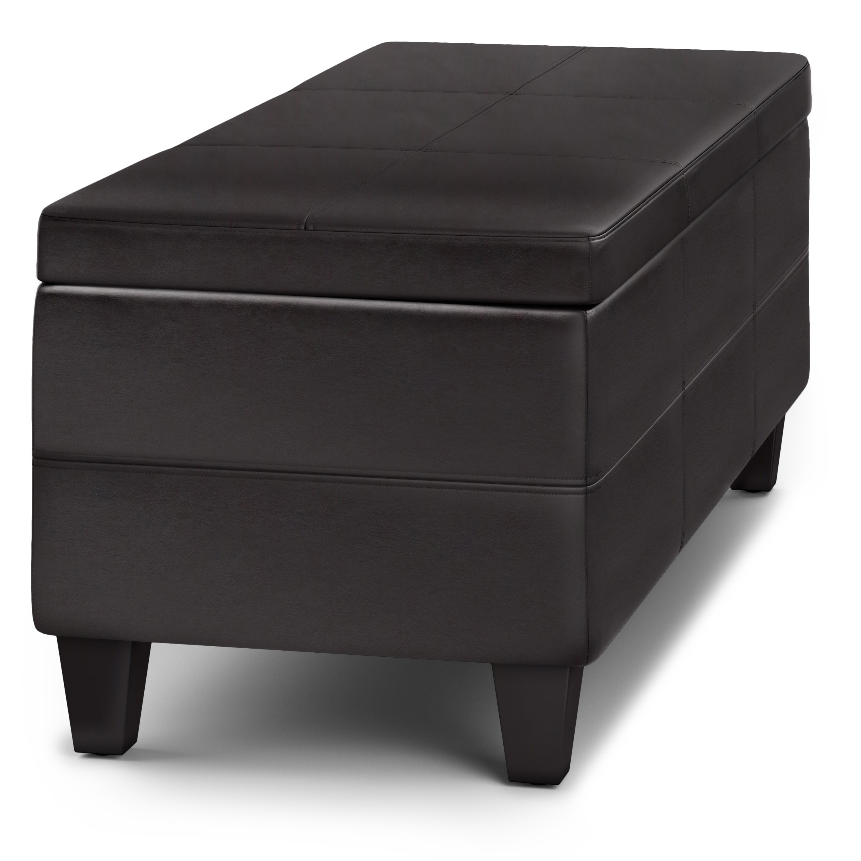 Simpli Home Avalon Lift Top Rectangular Storage Ottoman,Assembled ...