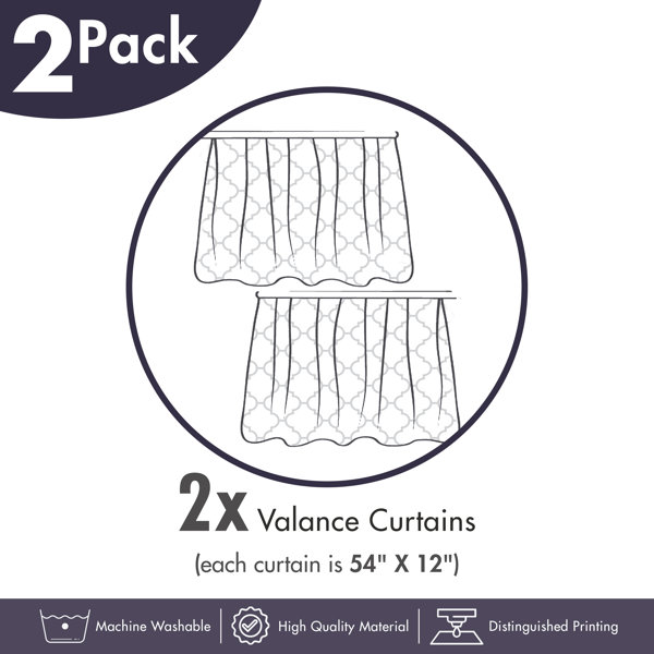 Ambesonne Sea Shells Valance Pack of 2 Doodle Marine Lines Seafoam ...