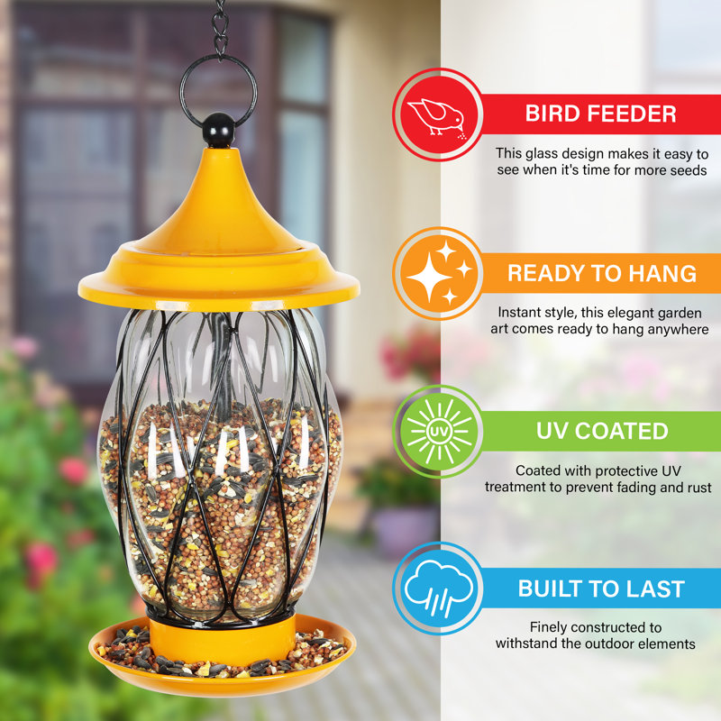 Exhart Wire Bird Feeder, 6.5 by 13.5 Inches | Wayfair