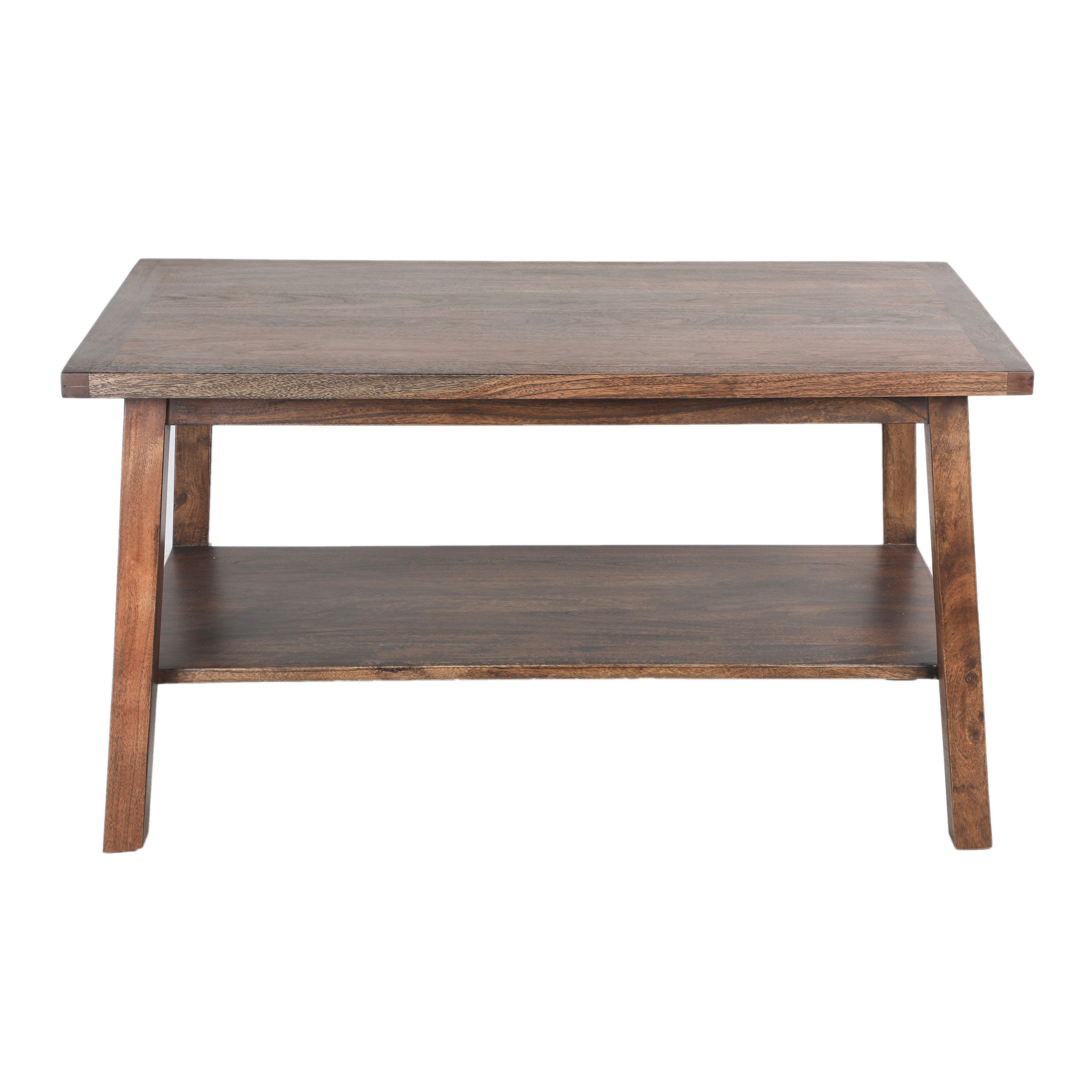 Millwood Pines Deantay Solid Wood Four Leg Coffee Table with Storage ...