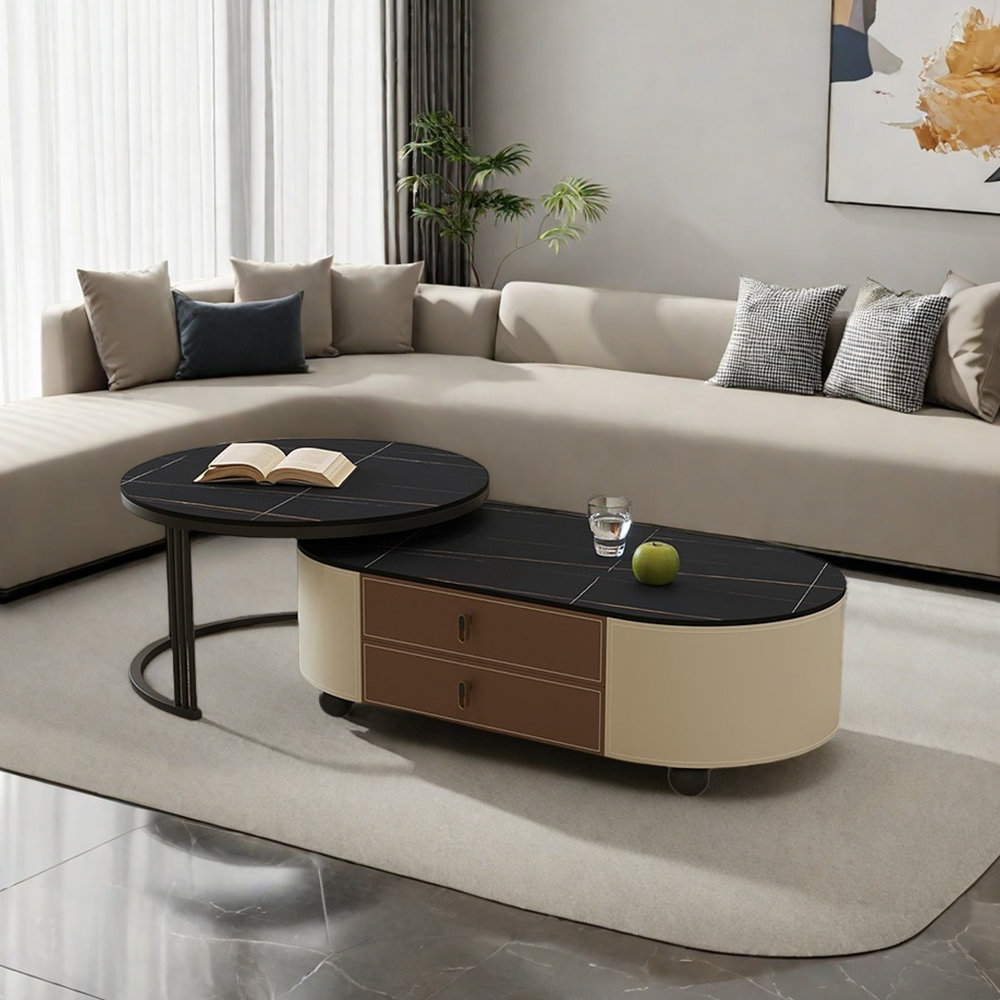 Trentastic Trails Modern Minimalist Rock Panel Coffee Table | Wayfair