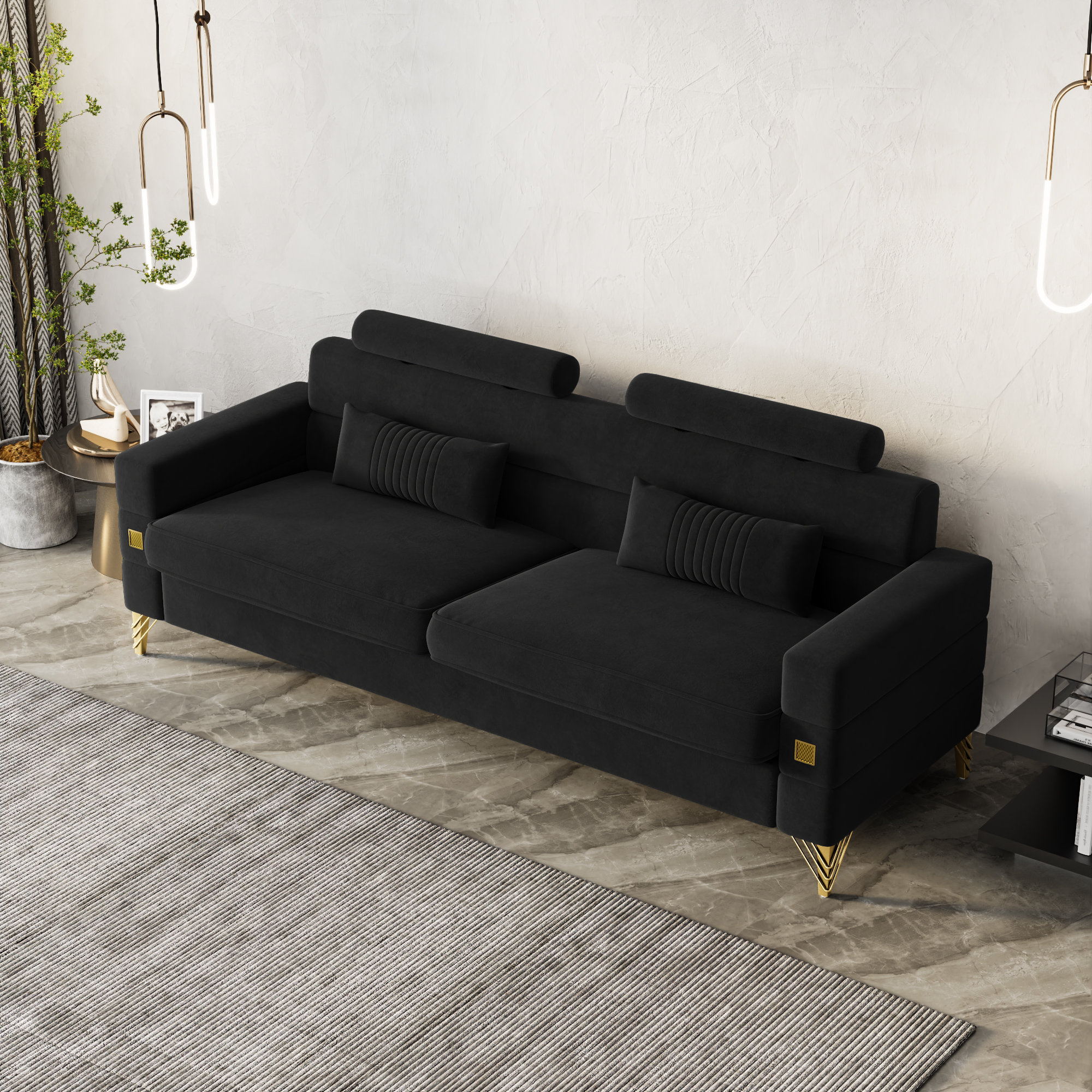 Glorious 85.63'' Square Arms Sofa - Wayfair Canada