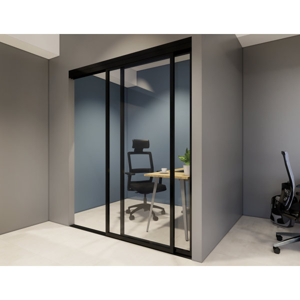 The Sliding Door Company 2-Panel Sliding Clear Glass Entrance Door Kit ...