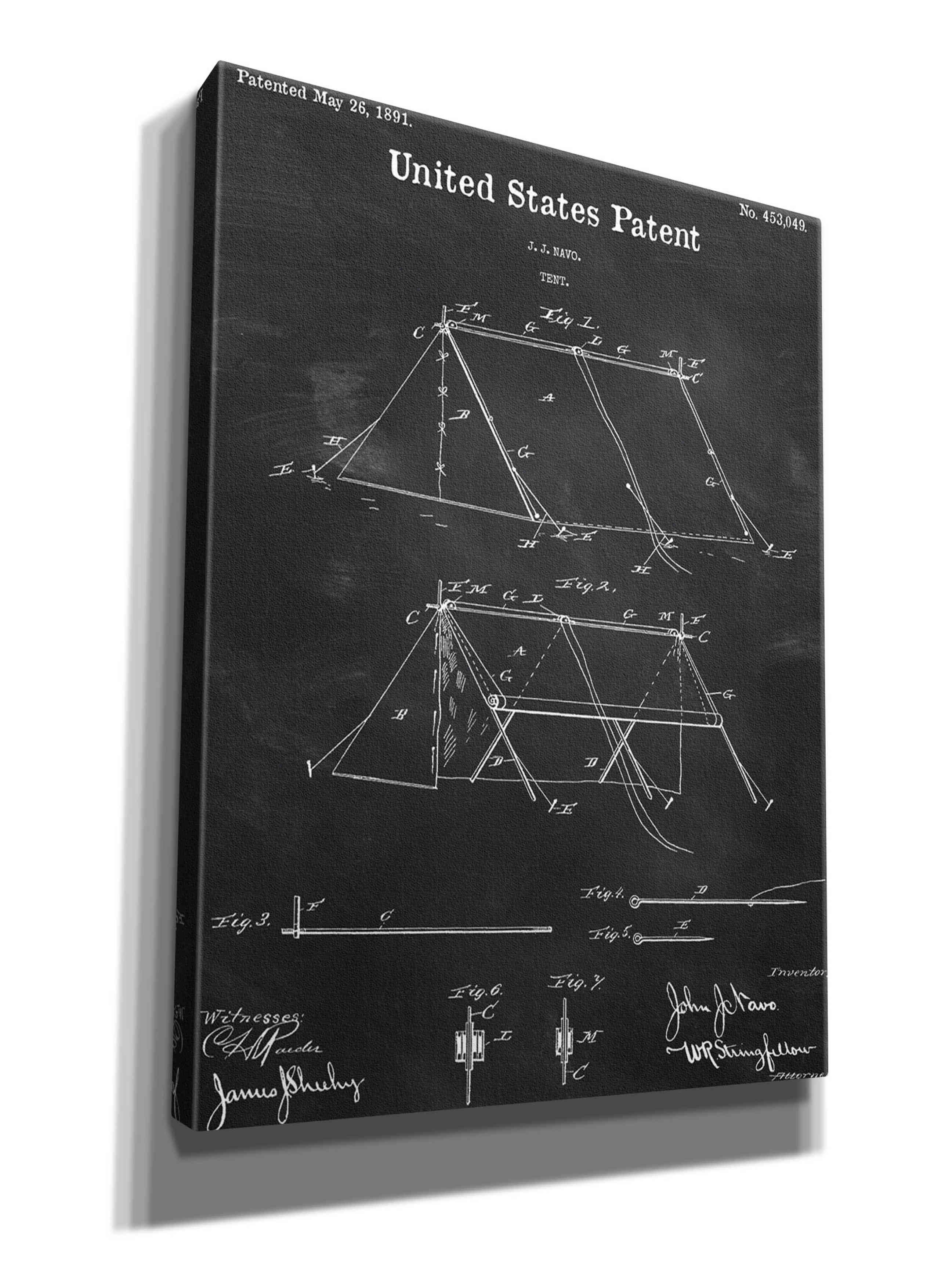 17 Stories Tent Blueprint Patent Chalkboard by - on - Wayfair Canada