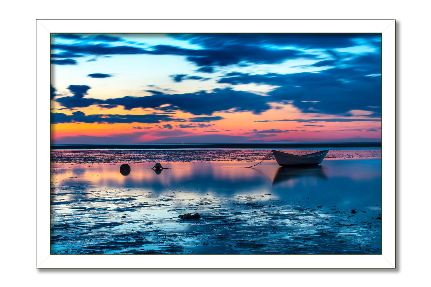 Breakwater Bay Cape Cod Dory Sunset by Wayne Collamore - Picture Frame ...
