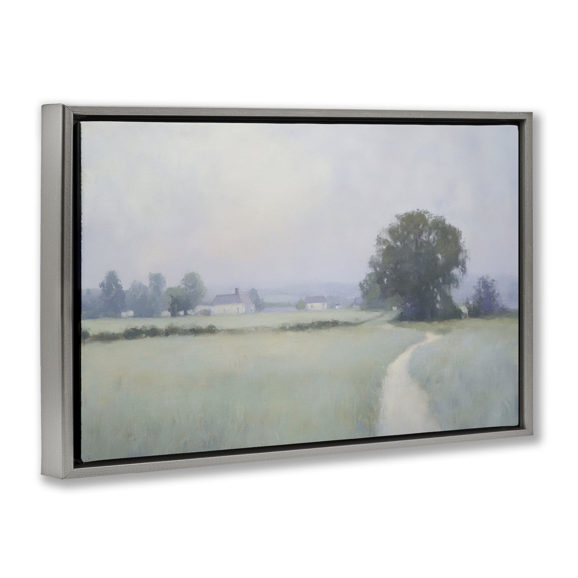 Latitude Run® Long Driveway Bluish Landscape Floating Frame, design by ...