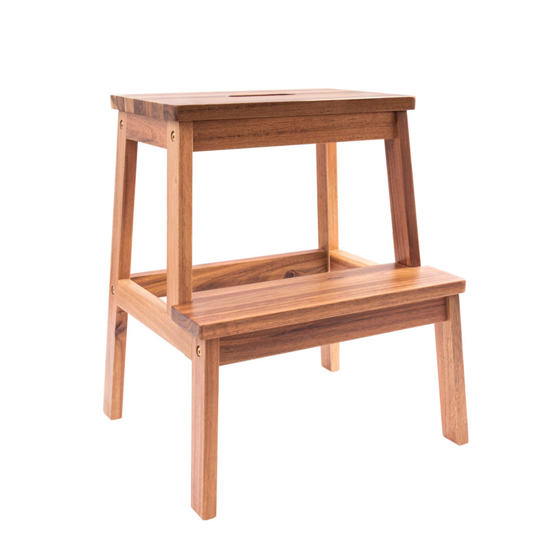Millwood Pines Lyford 19.6" 2 - Step Wood Step Stool & Reviews | Wayfair