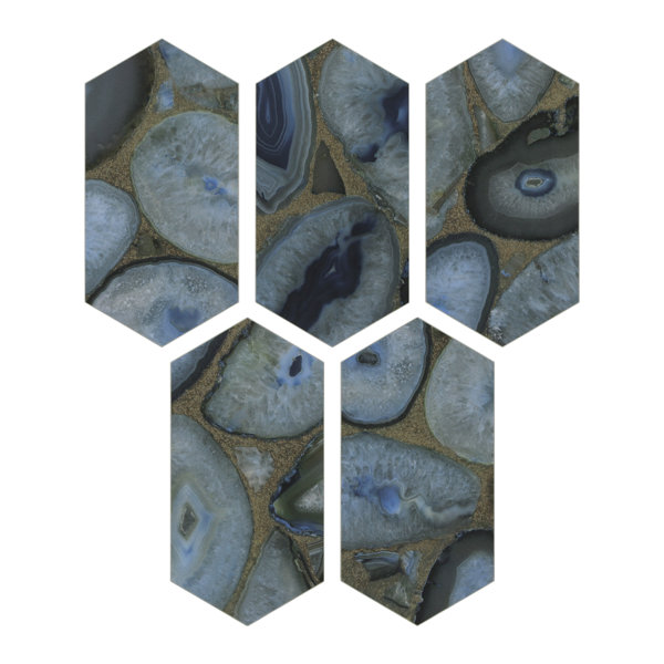 SAMPLE-4‘’x8'' Long Hexagon Peel And Stick Marble Tile | Joss & Main