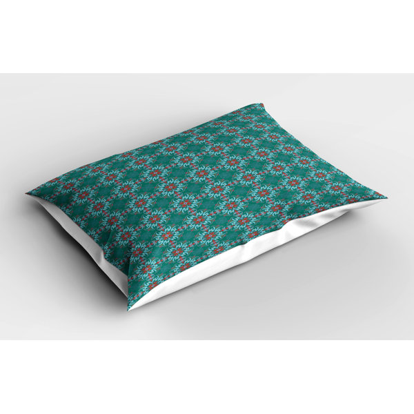 Ambesonne Floral Pillow Sham 2 Pack Traditional Spanish Jade Green Pale ...