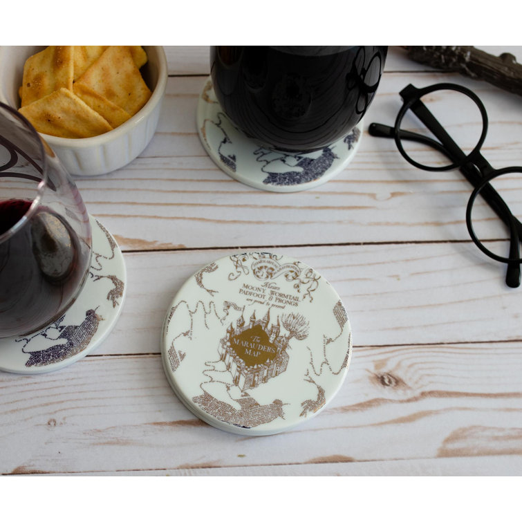 Underground Toys Ceramic Round 4 Piece Coaster Set - Wayfair Canada