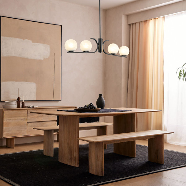 Mercer41 Kaynen 4 - Light Dimmable Kitchen Island Linear Bubble ...