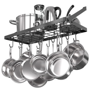 Wall Mounted Pot Racks You'll Love | Wayfair