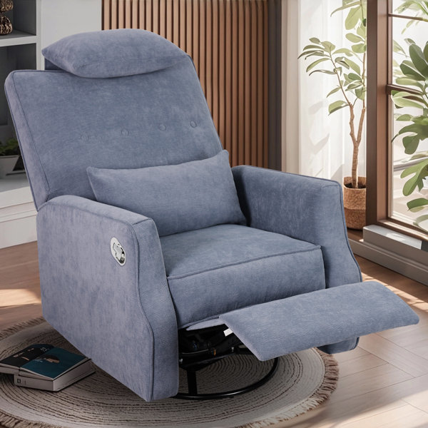 Winston Porter Swivel Rocker Recliner Chair, Glider Recliner Nursery ...