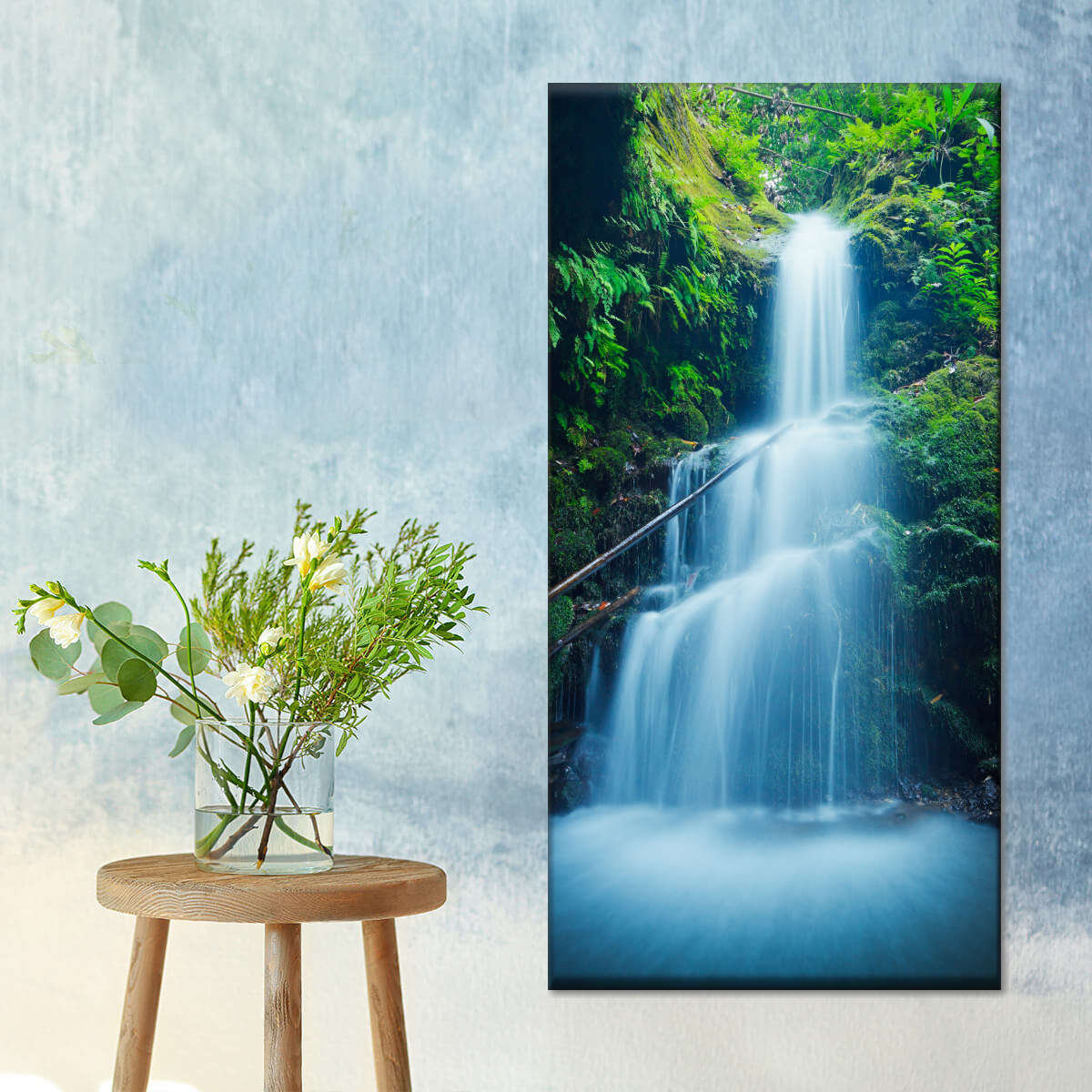 Elephant Stock Asian Waterfalls On Canvas Print | Wayfair