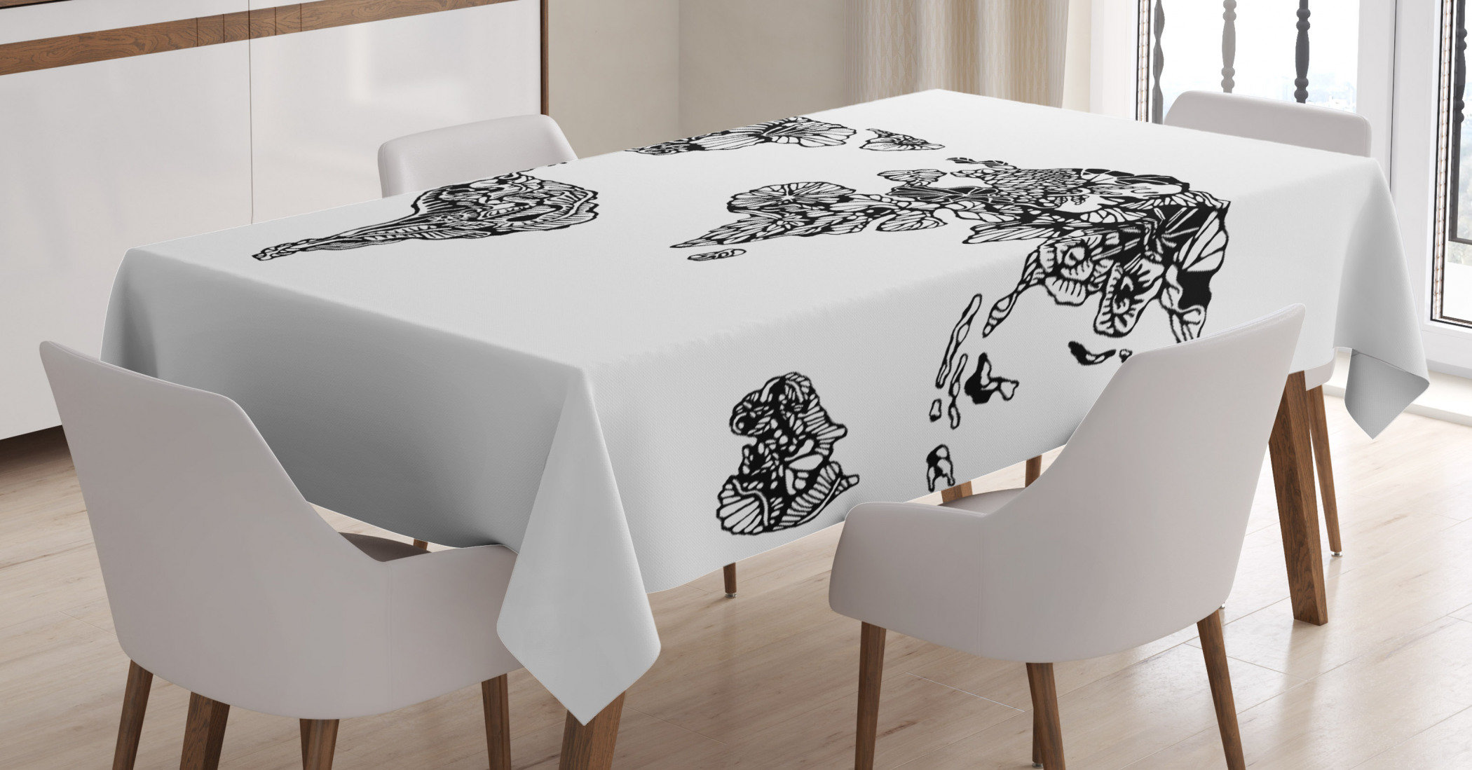 East Urban Home World Map Tablecloth | Wayfair