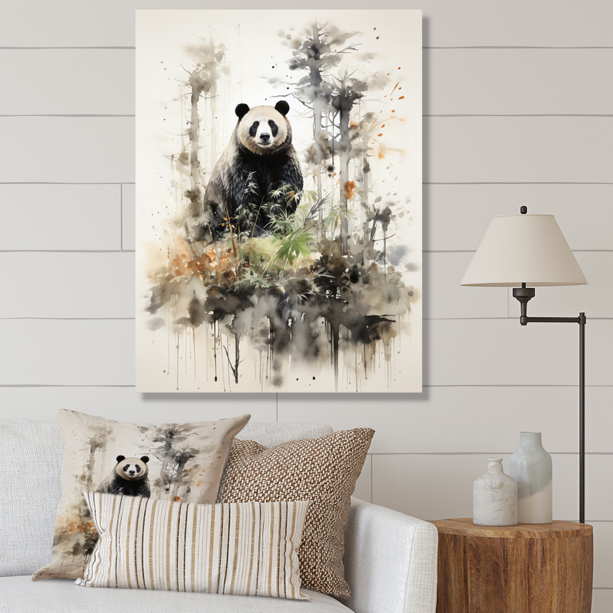 Loon Peak® Terrilynne Asian Art Bear Sumi I On Canvas Print | Wayfair